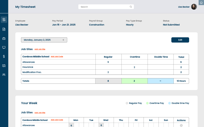 Construction Time Tracking Software | hh2